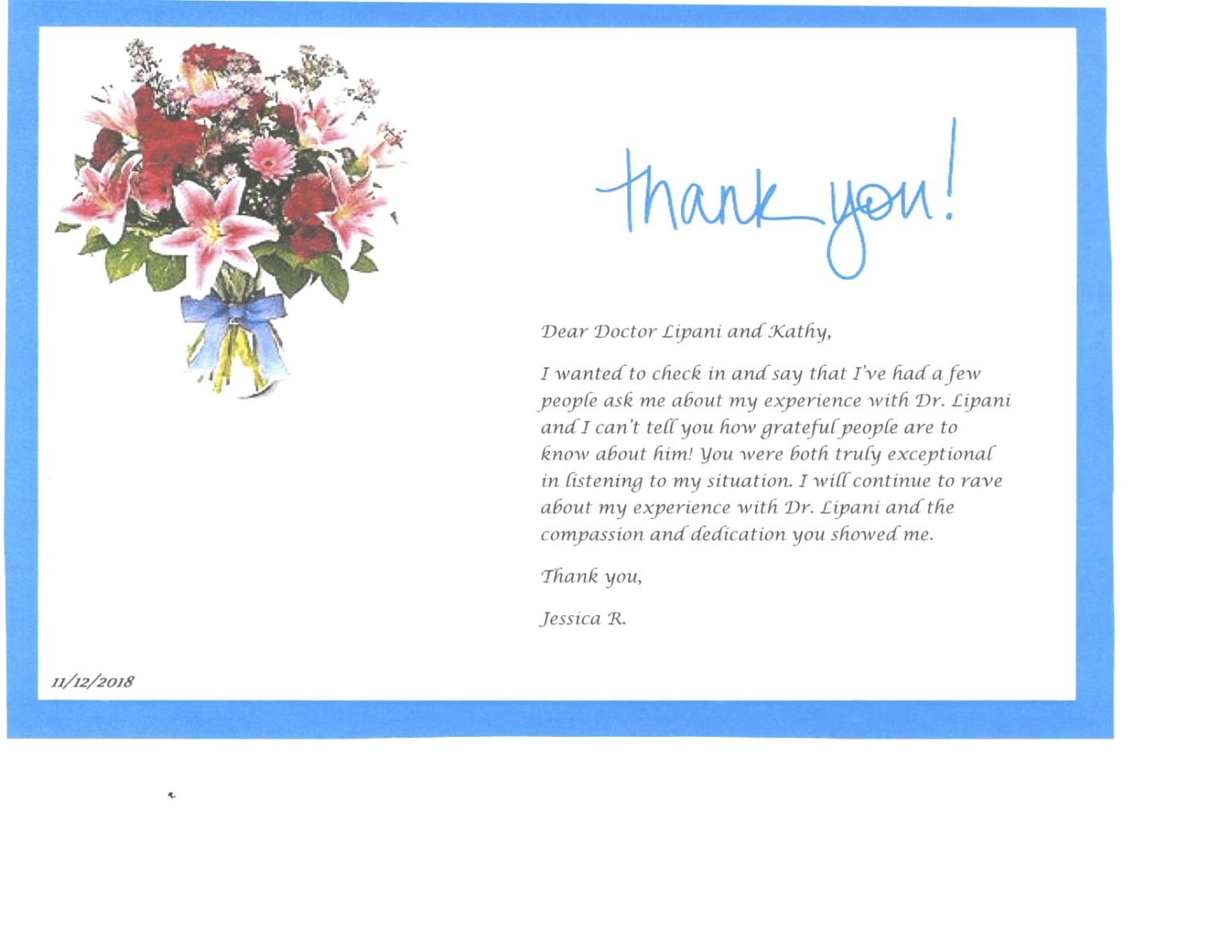 Princeton Neurological Surgery | Patient Letters